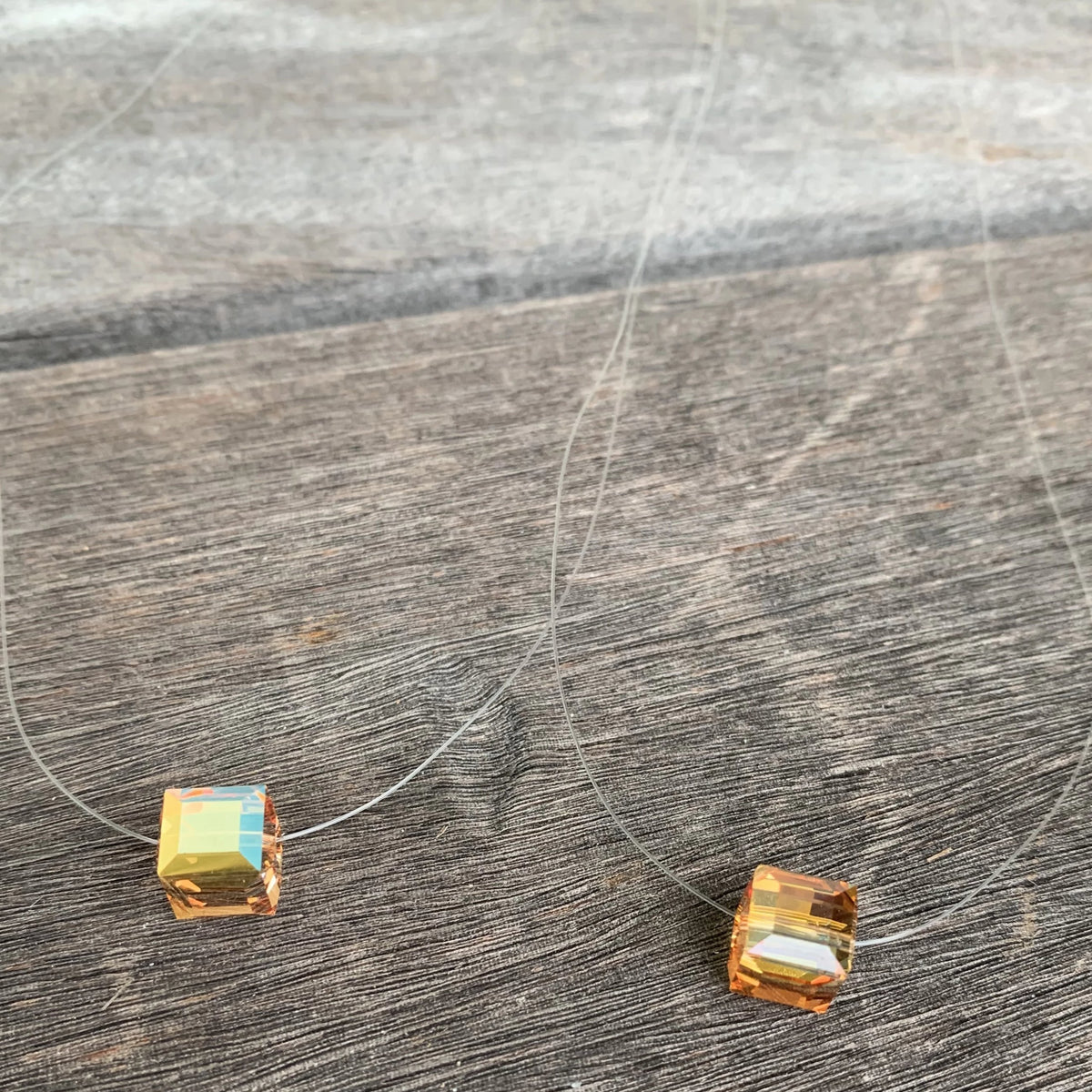 Metallic Sunshine Floating Crystal Necklace – Pineapple Pirate